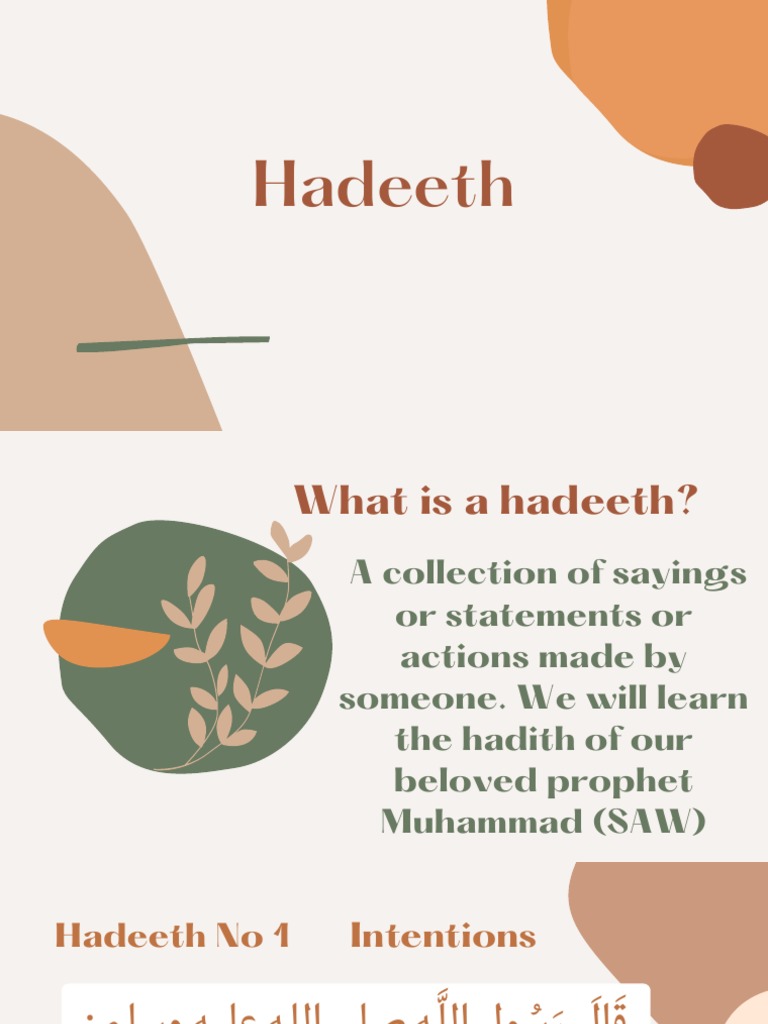 Key Hadiths of Prophet Muhammad | PDF | Hadith | Religious Faiths