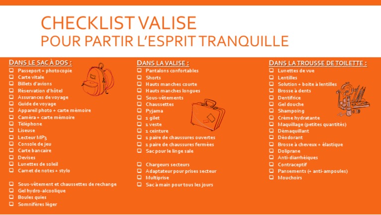 Checklist Valise | PDF