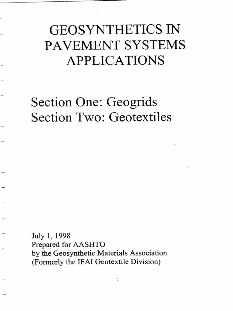 Geosynthetics in Pavement Systems Applications White Paper 1 | PDF