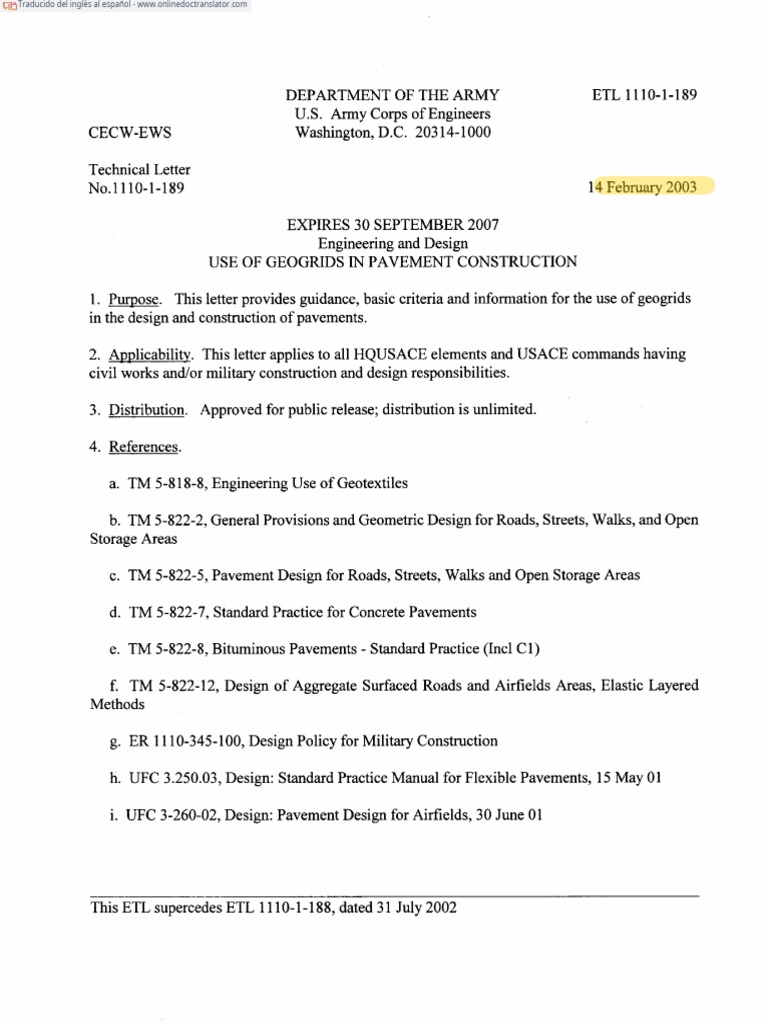 Usace Use of Geogrids in Pavement Construction - En.es | PDF | Aluminio ...