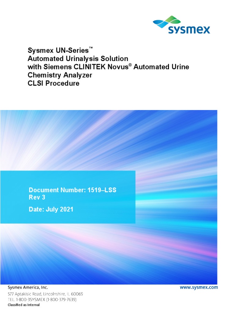 UN-Series With Novus Chemistry Analyzer CLSI Rev3 | PDF | Glucose ...