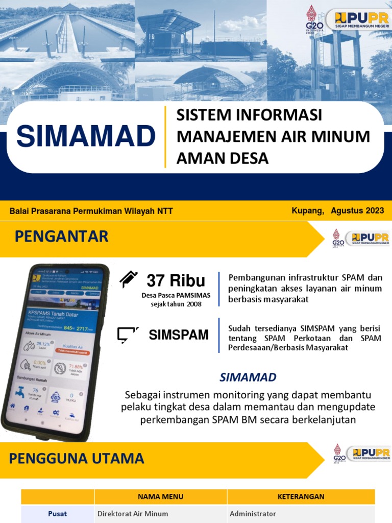 7 - Pengantar SIM Air Minum Aman Desa - SIMAMAD | PDF | Sains ...