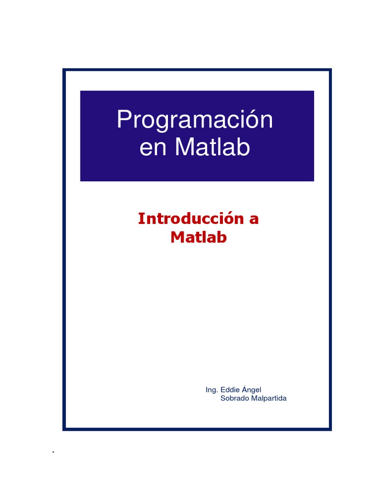 1 Introduccion Matlab | PDF | Computadoras