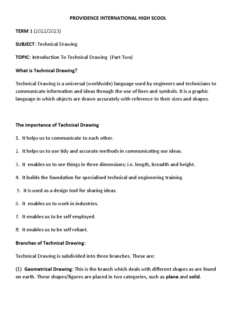 Intro. To Technical Drawing, Part Two | PDF | Computers | Technology ...