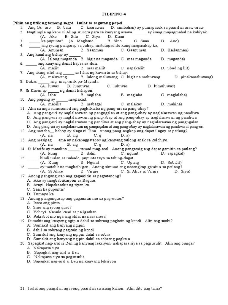 Filipino 4 | PDF