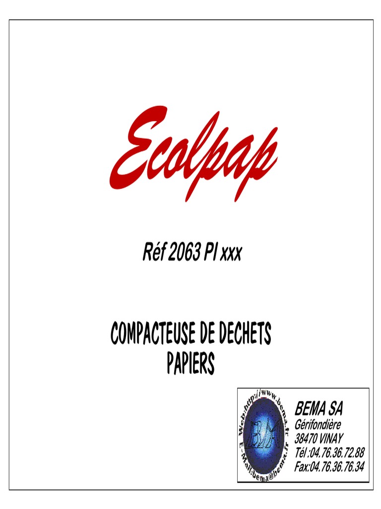 Dossier Technique Ecolpap | PDF