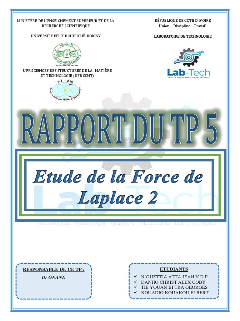 TP5 Force de Laplace 2 | PDF | Électrotechnique | Électromagnétisme