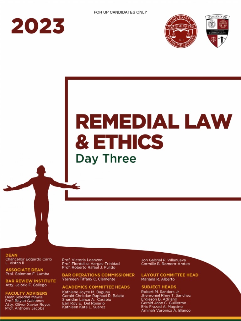 2023 Up Law Boc Remedial Law | PDF