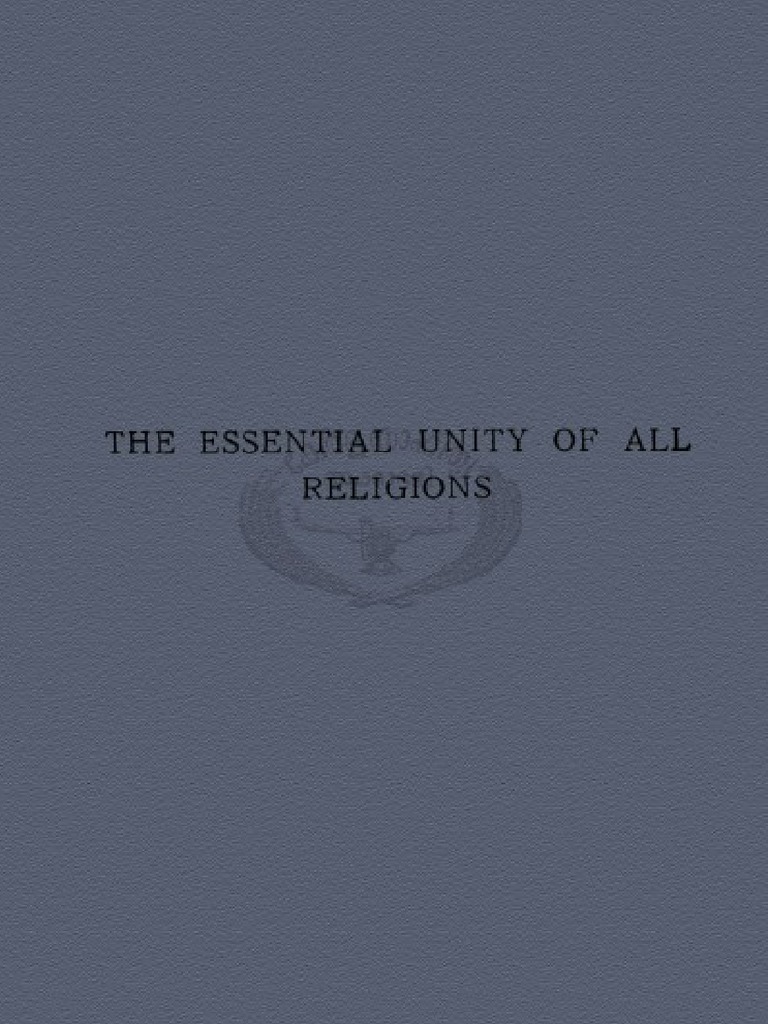 The Essential Unity of All Religions | PDF
