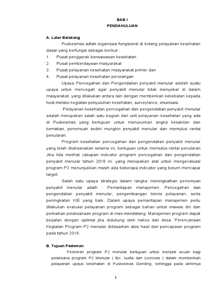 Pedoman Program P2 Menular Puskesmas | PDF | Pengembangan Diri | Sains & Matematika