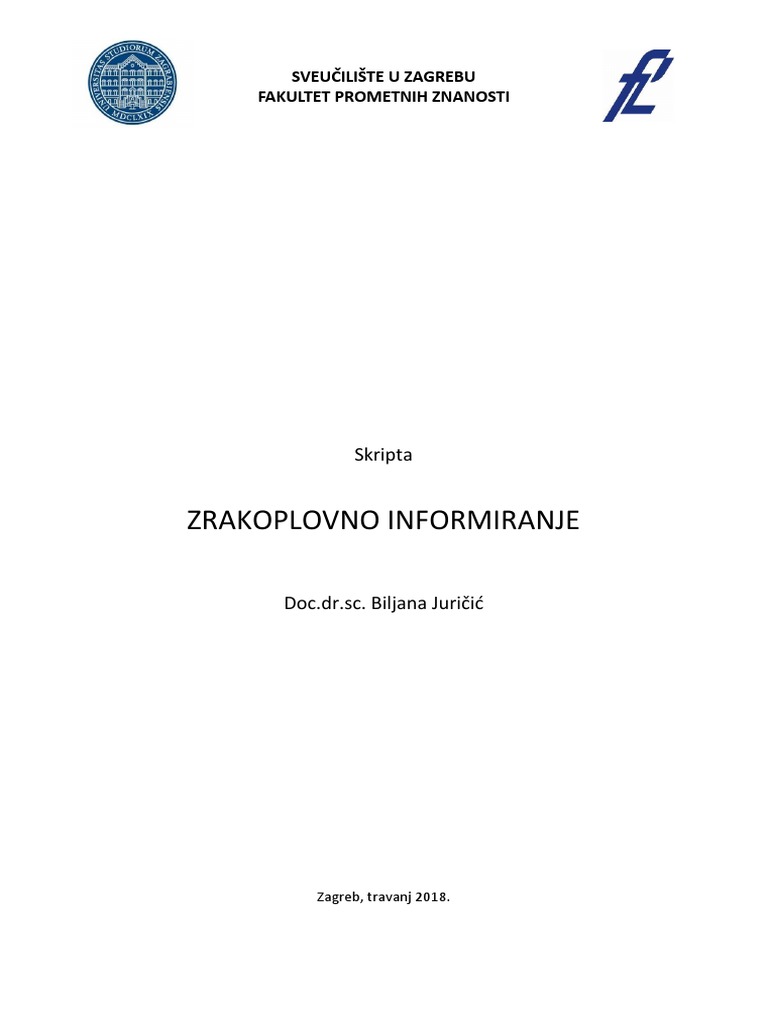 Zrakoplovno-Informiranje Skripta | PDF