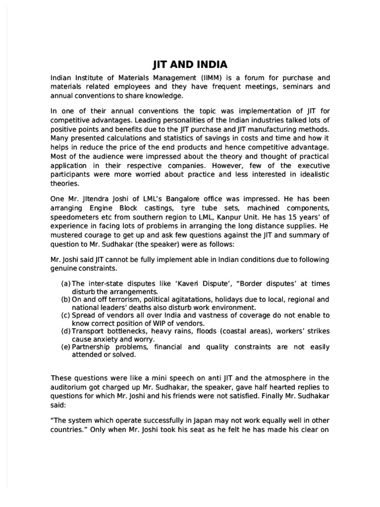 Ilide - Info Case Studies Production and Operations Management PR | PDF