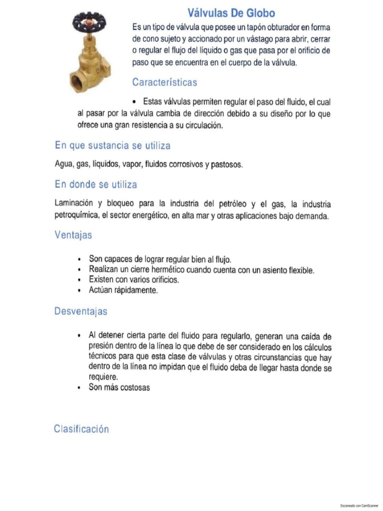 Válvula de Globo | PDF
