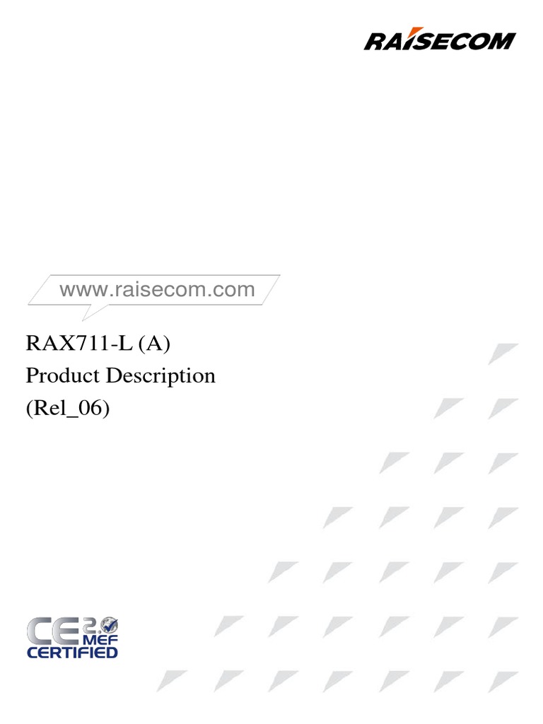 RAX711-L (A) Product Description (Rel - 06) | PDF | Computer Network ...