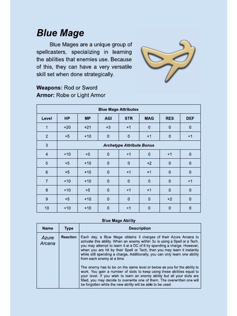 Blue Mage | PDF