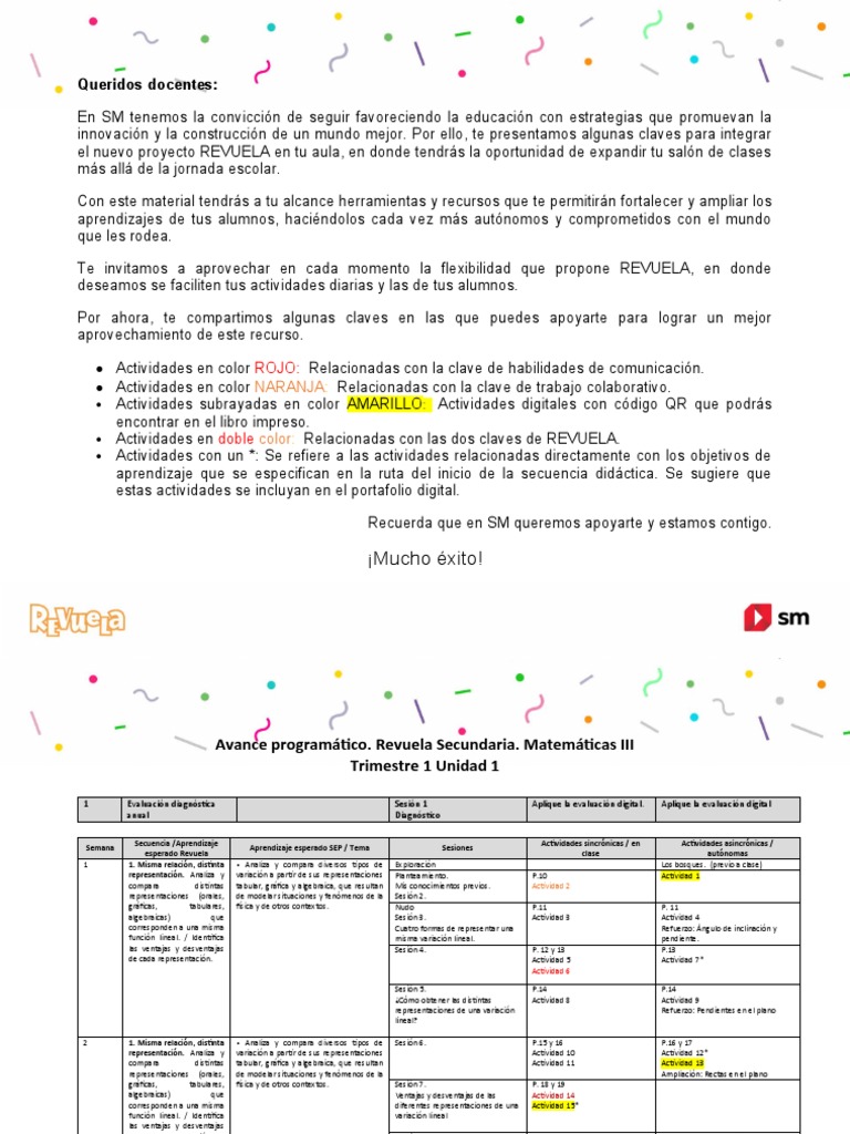Sec Mat3 Apa | PDF | Ecuaciones | Evaluación