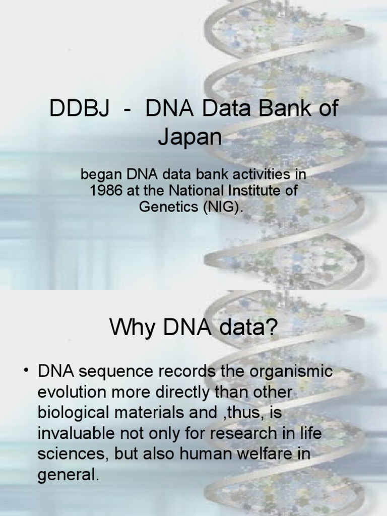 DDBJ DNA Data Bank of Japan | PDF | Dna | Gene