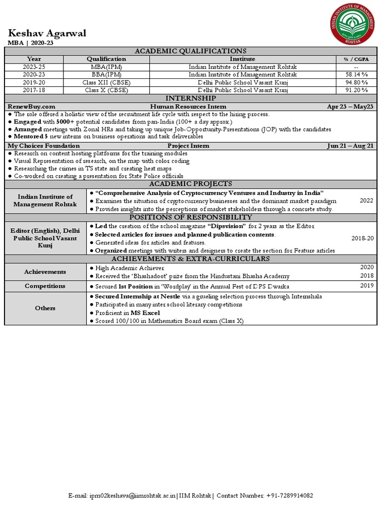 Keshav Agarwal | PDF