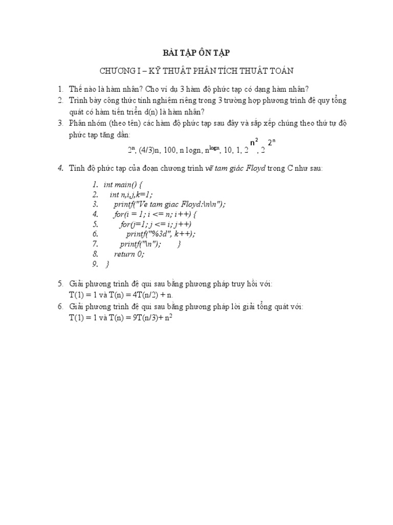 CT174 - Bai Tap Chuong 1 | PDF