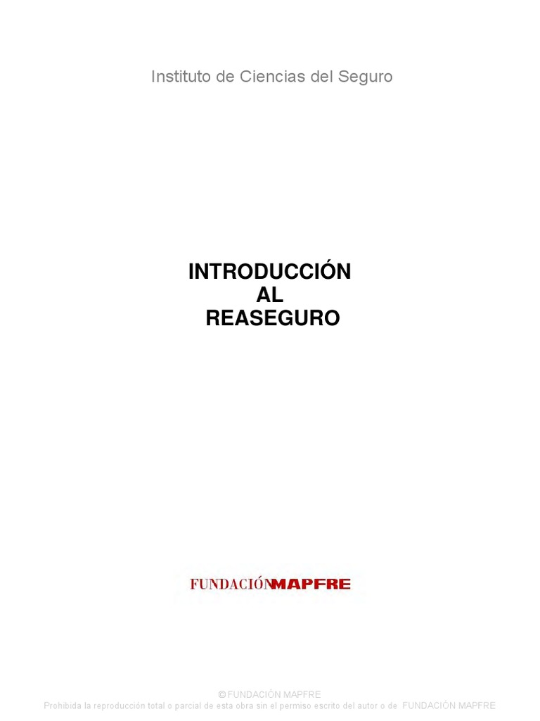 Introduccion - Al - Reaseguro - Mapfre SIN CANDADO | PDF | Seguro | Póliza de seguros