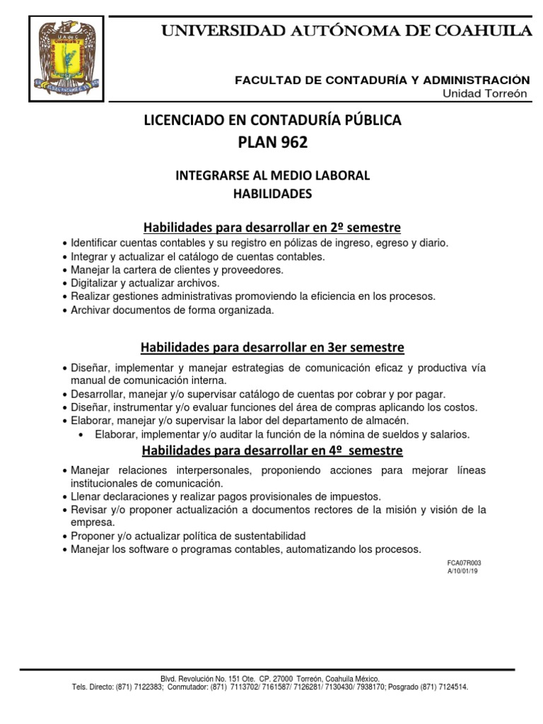 LCP - Habilidades Estadias 2 - 8vo Enero 2023 | PDF | Auditoría | Negocios económicos