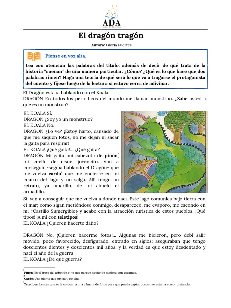 El Dragon Tragon. II Ciclo | PDF