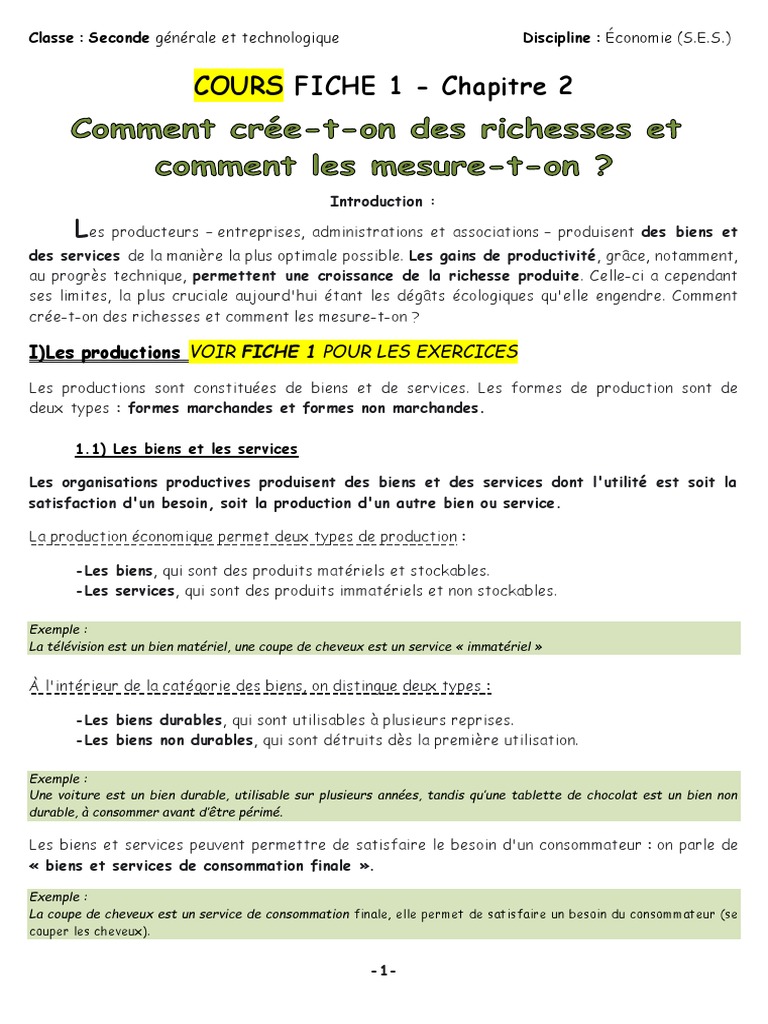 SES Secondes - Les Productions, Les Producteurs | PDF