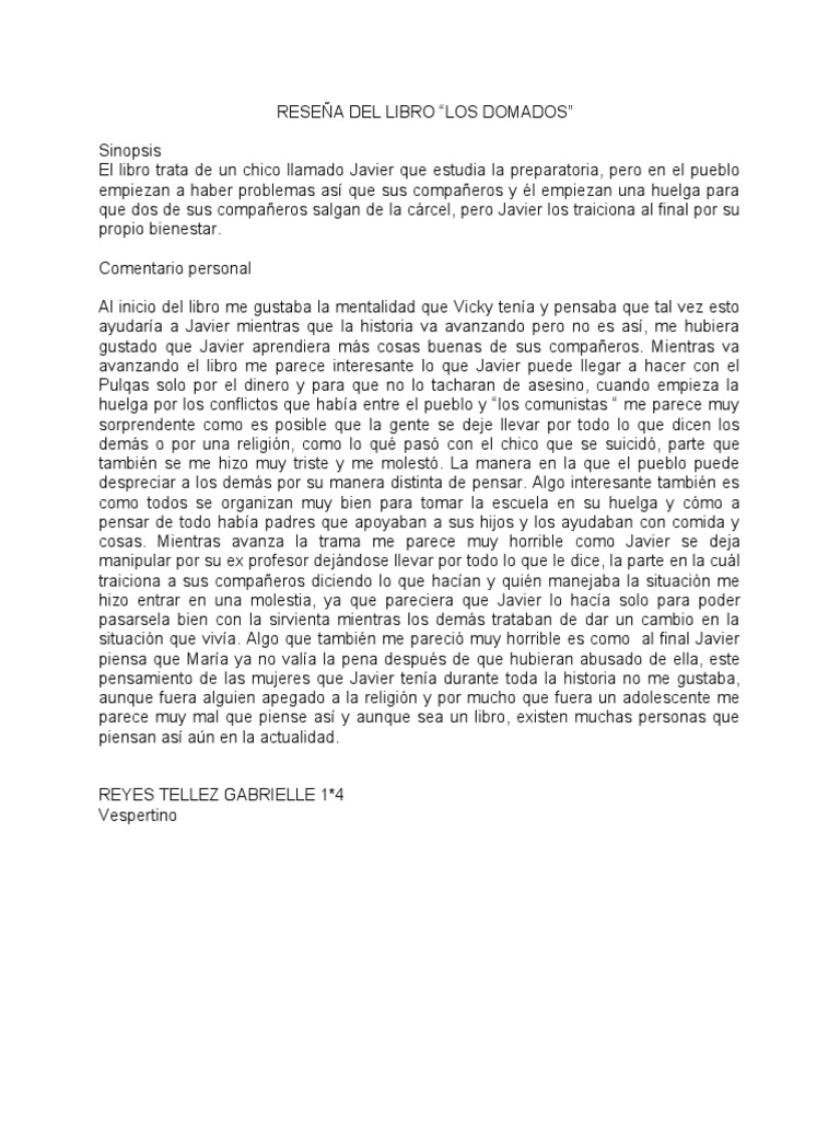 Reseña de "Los Domados" | PDF