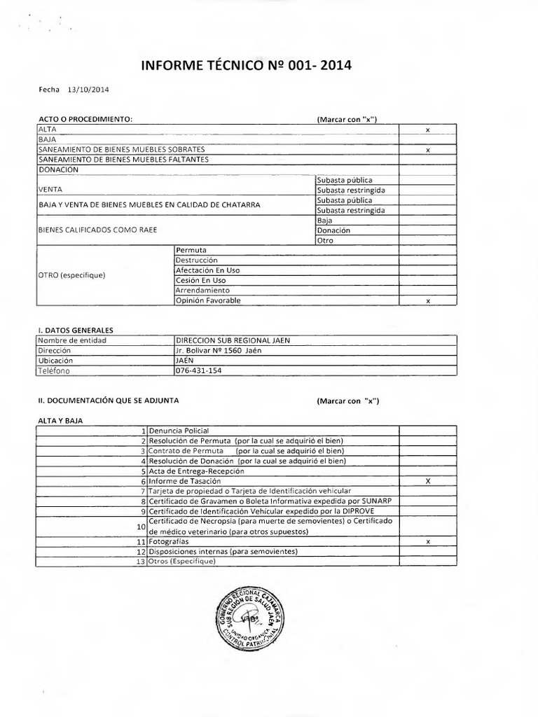 Informe Tecnico | PDF