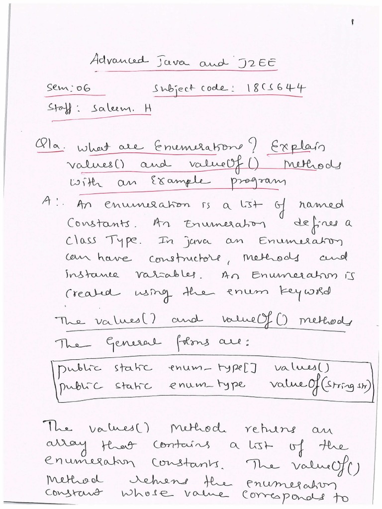 18CS644 Advanced JAVA J2EE | PDF