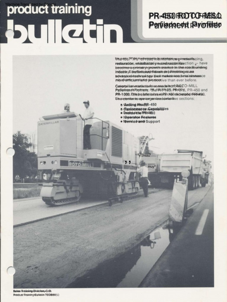 Características del PR-450 Rotomill | PDF | Tecnología