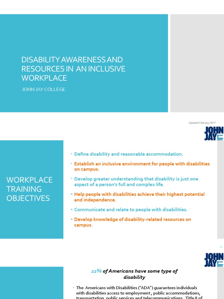 Disability Awareness and Sensitivity Training Presentation | PDF
