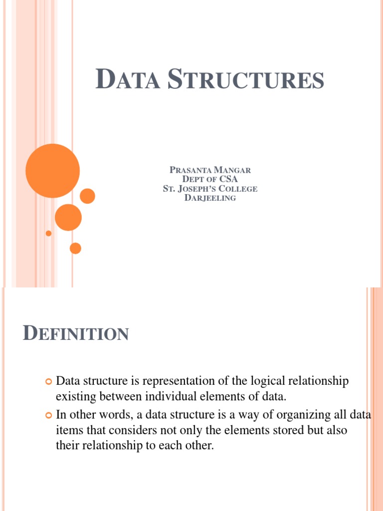 1 Introduction To Data Structures Pdf Data Structure Computer Data 1818