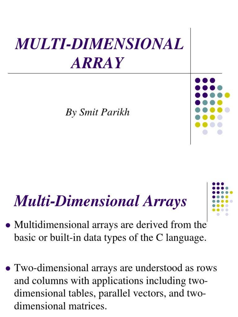 2.3) Multidimensional Array | PDF