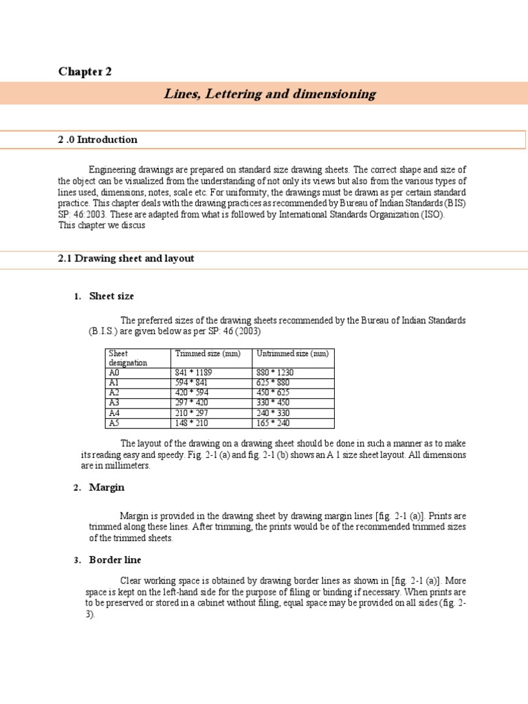 ENGINEERING DROWING Chapter 2 | PDF