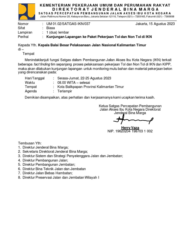 Kunjungan Lapangan Satgas IKN | PDF