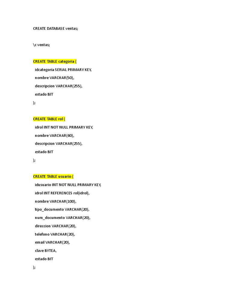 Base de Datos Ejercicio | PDF Base de Datos Ejercicio | PDF