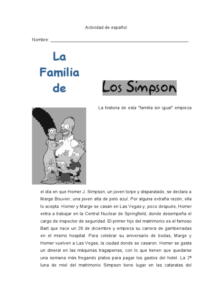 Historia de la familia Simpson | PDF | Bart Simpson | Lisa Simpson
