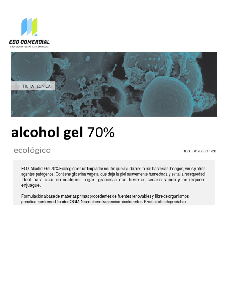Certificacion Alcohol Gel Eox Con Valvula 1 Litro | PDF