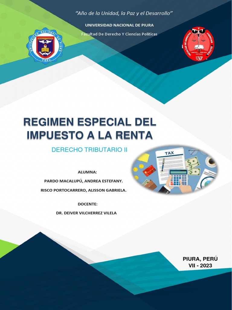 Régimen Especial Del Impuesto A La Renta | PDF | Impuesto sobre la renta | Impuestos