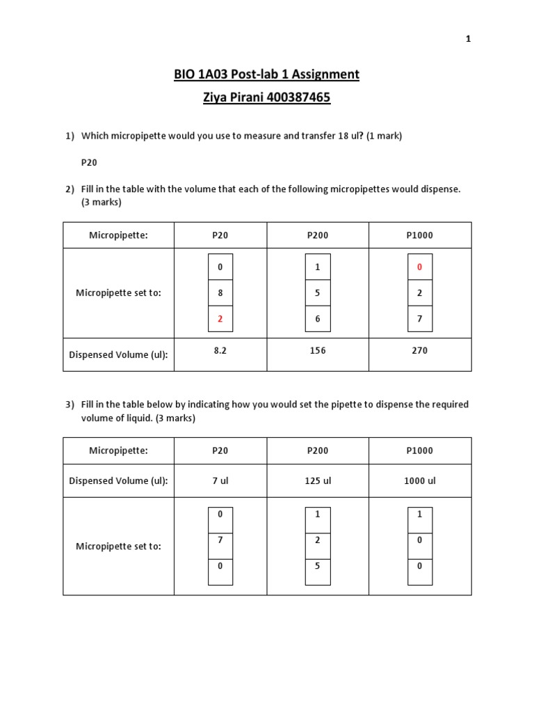 Post-Lab 1 Assignment S2023 | PDF | Teaching Methods & Materials | Science & Mathematics