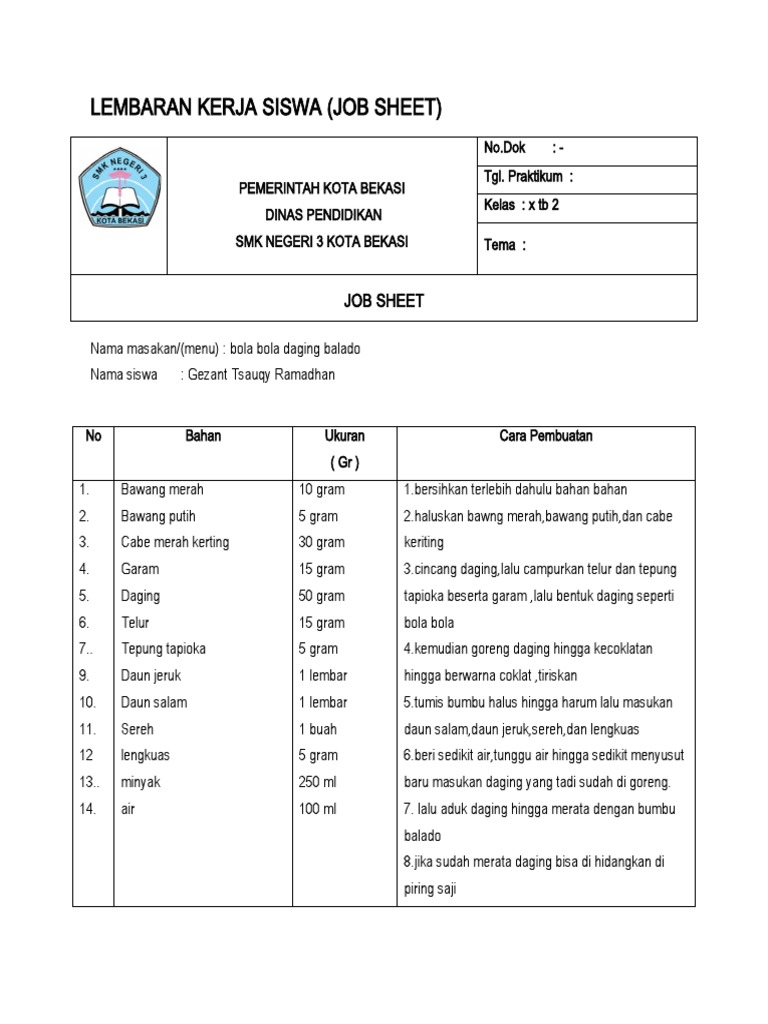 Jobsheet | PDF