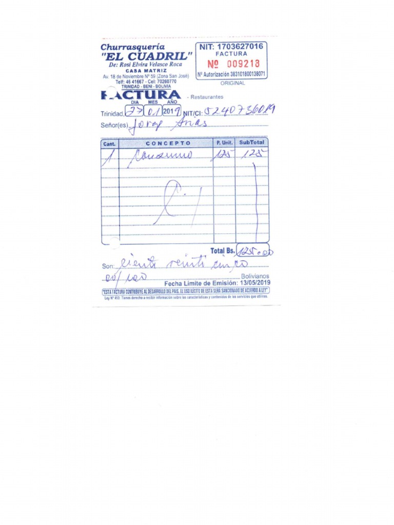 Factura de Consumo | PDF