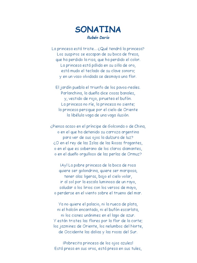 Darío Rubén Sonatina