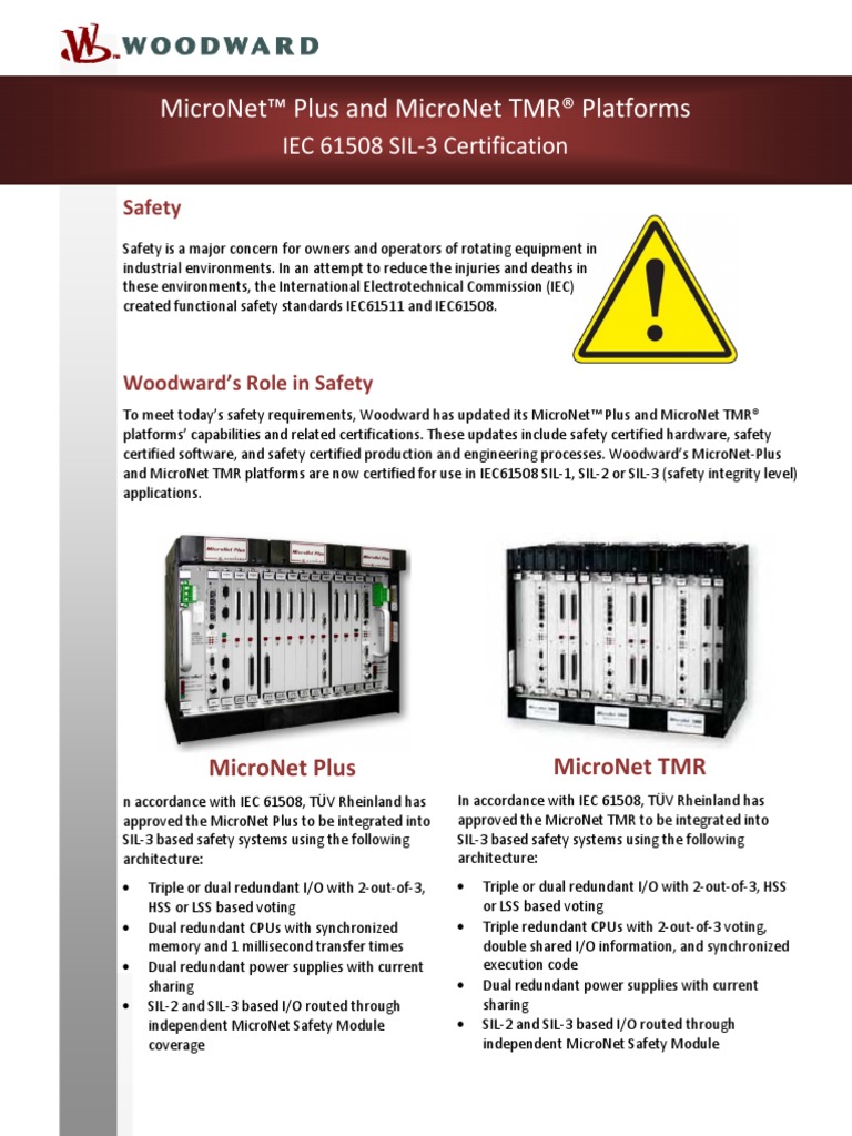 Micronet™ Plus and Micronet TMR® Platforms: Iec 61508 Sil 3 ...