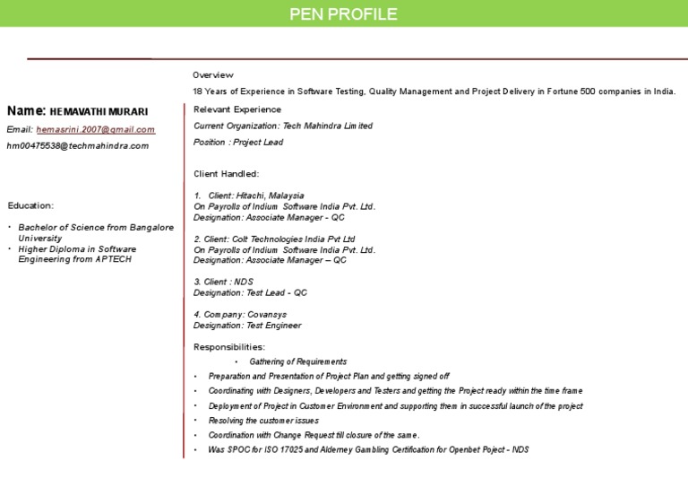 Hema BSC Pen Profile | PDF