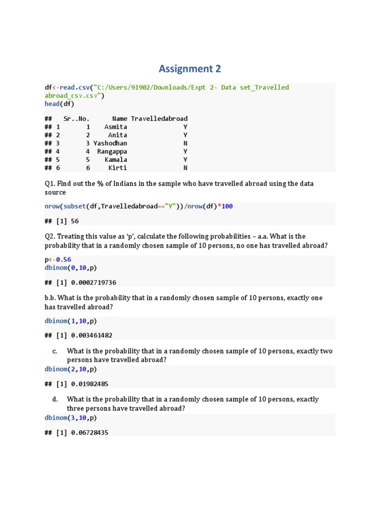 01 Assignment 2 | PDF