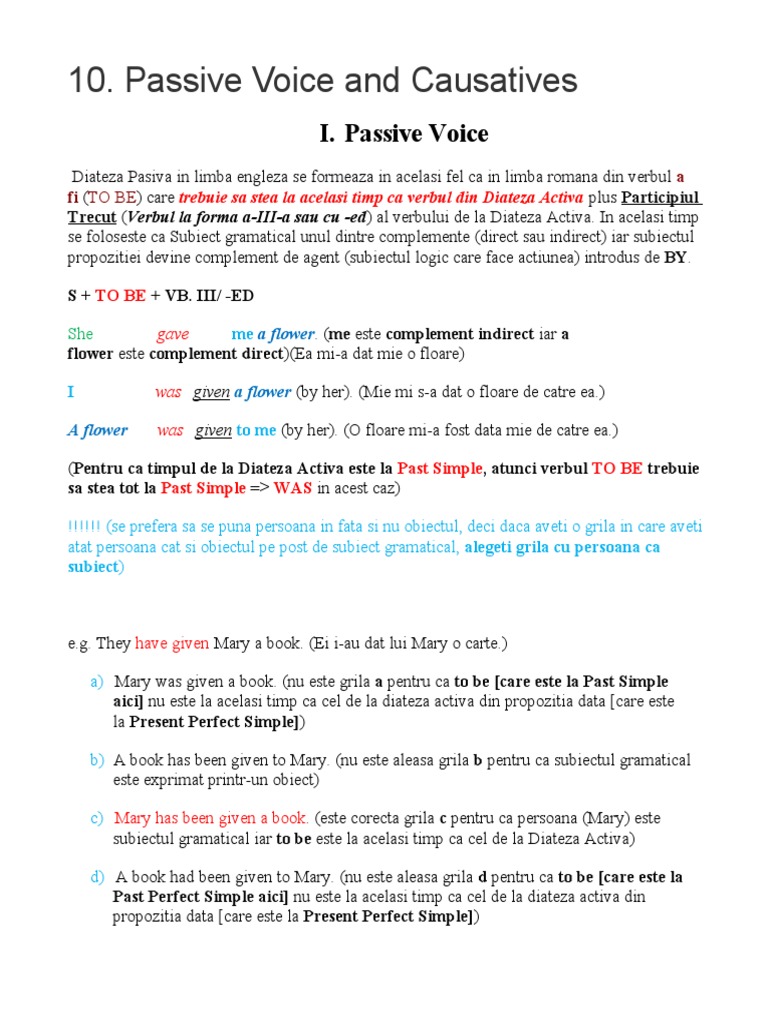 Passive Voice and Causatives | PDF