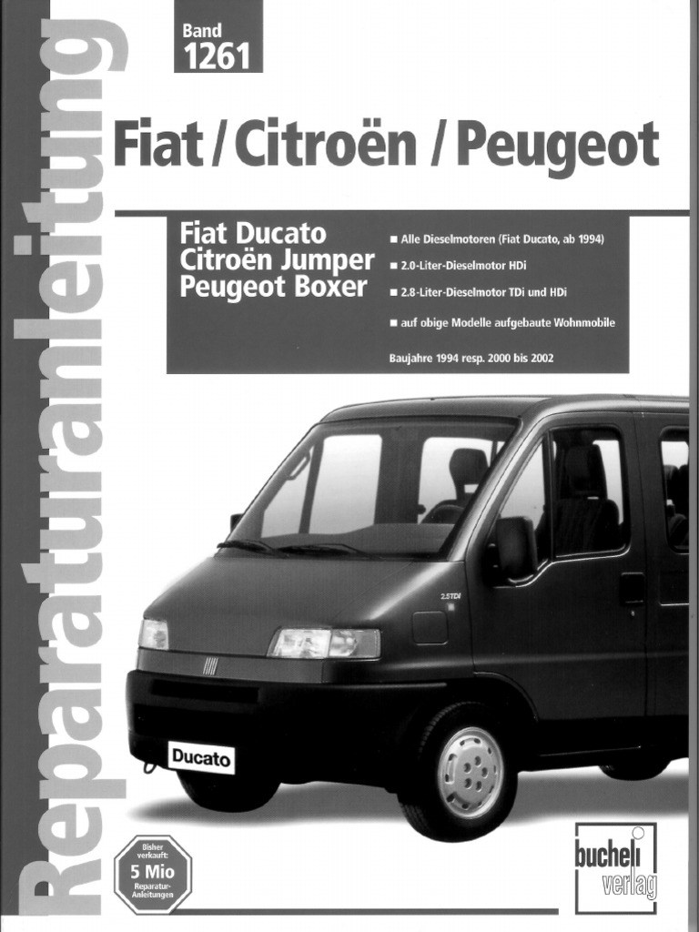 Fiat Ducato Citroen Jumper Renault Boxer Repair Manual 1994-02 | PDF