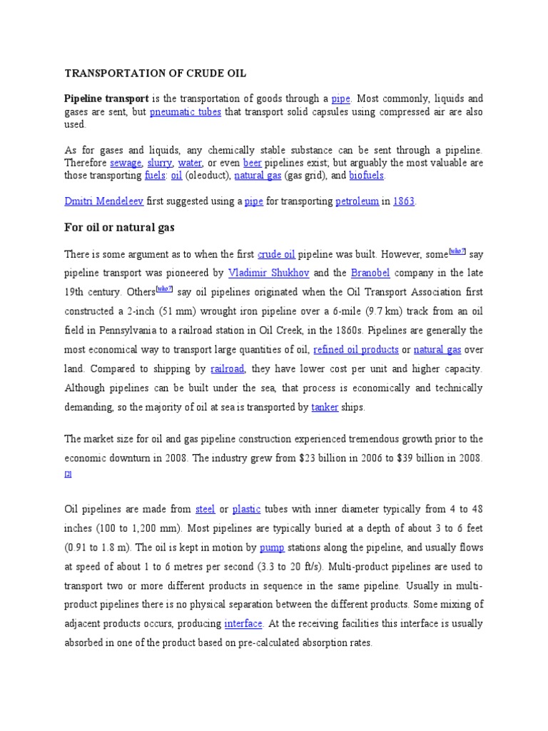 Transportation Methods | PDF